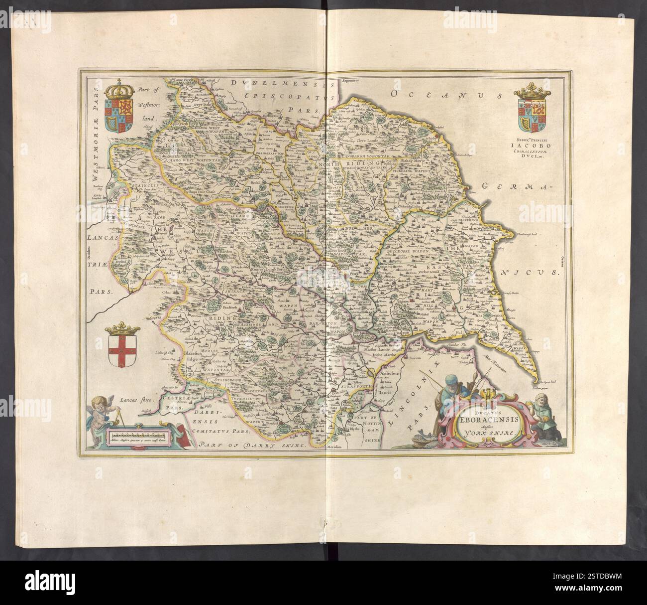 A detailed map from 'Le Grand Atlas, Volume 5' by Joan Blaeu, depicting ...