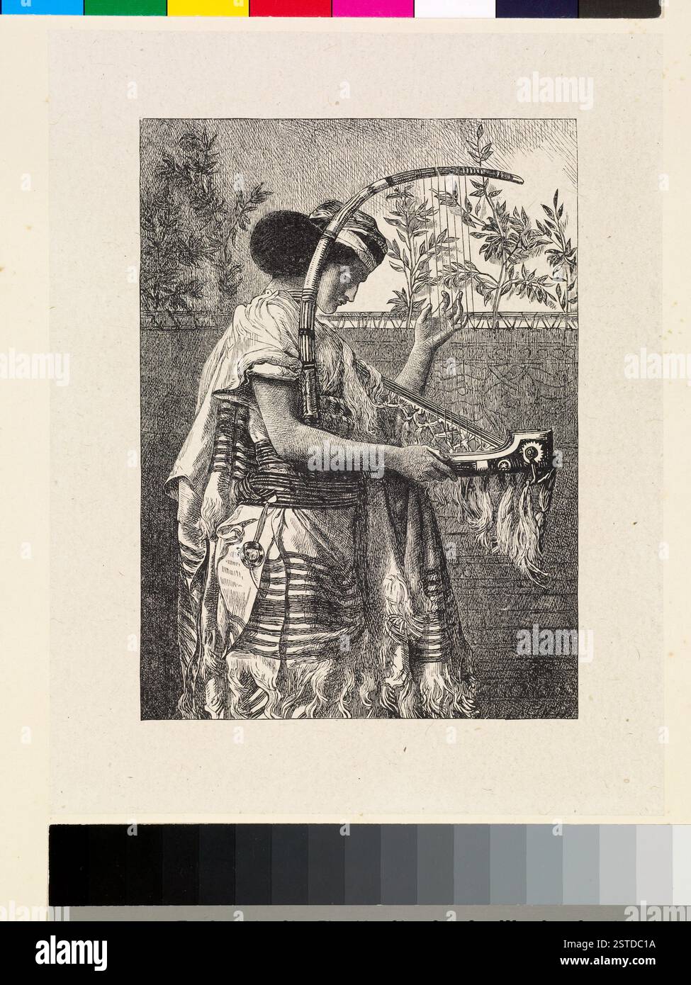 An 1881 wood engraving depicting 'Hosannah!' from Dalziel's Bible ...