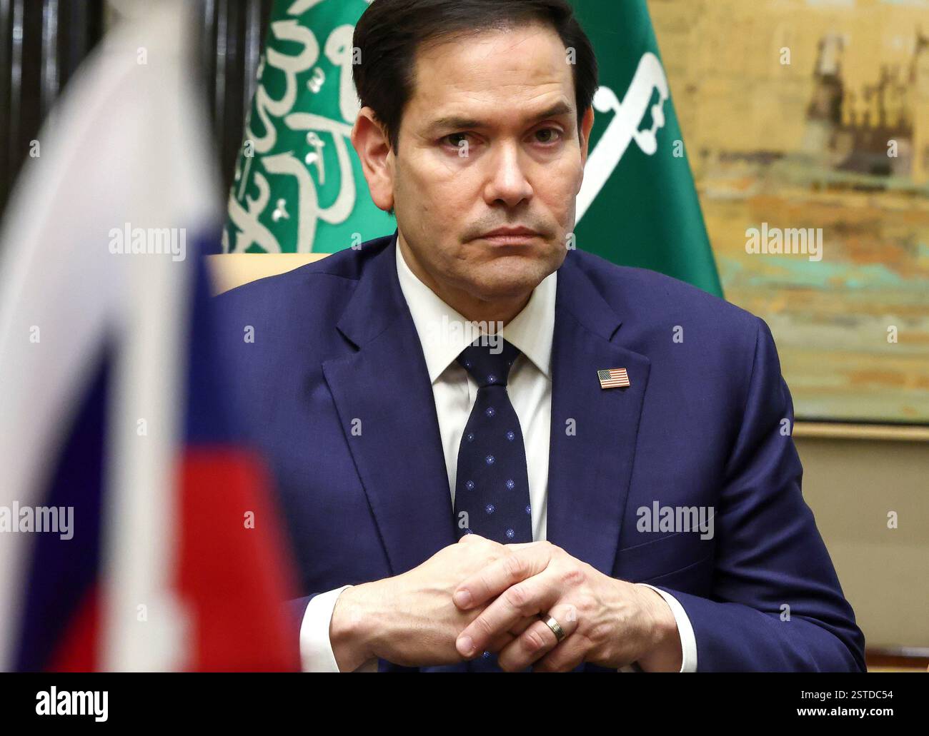 U.S. Secretary of State Marco Rubio attends an interview after meeting ...