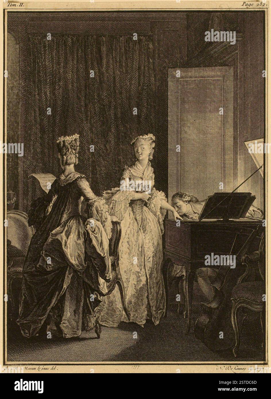 An illustration depicting themes from Volume VI of the complete works ...