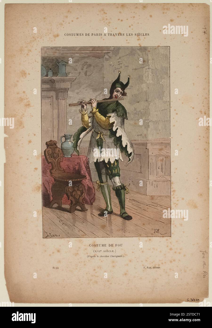 A depiction of the king's madman as he appeared in the 16th century ...