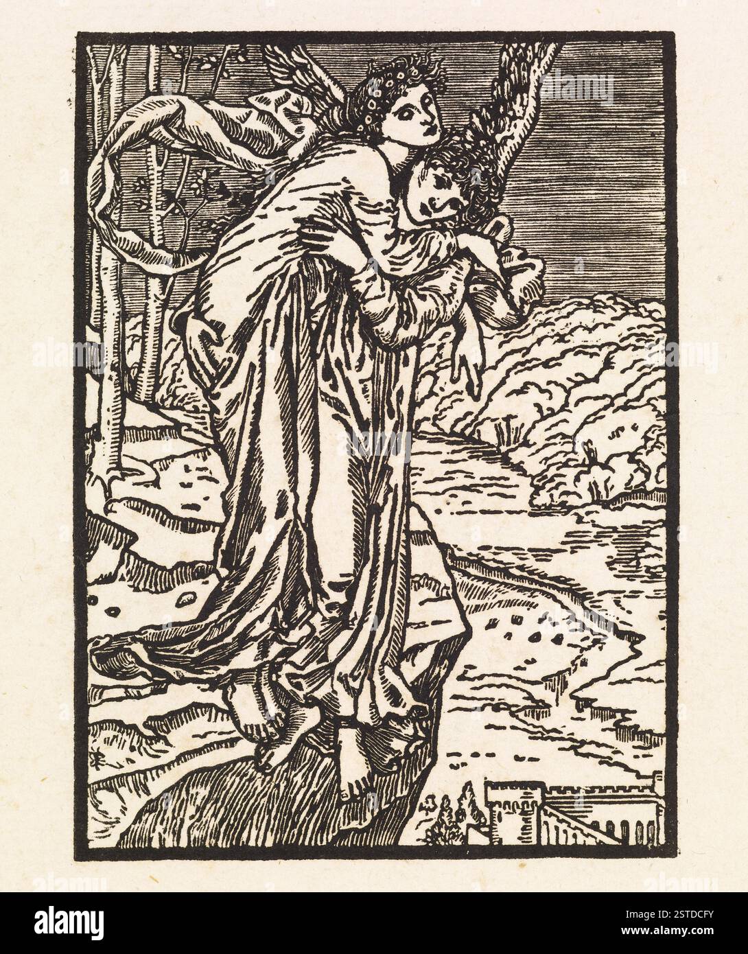 In this 1880 wood engraving, Edward Burne-Jones illustrates Zephyrus ...