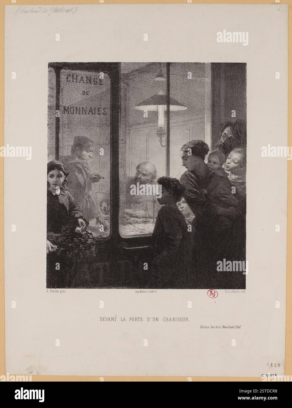 Customers are seen waiting in front of a currency exchange counter ...