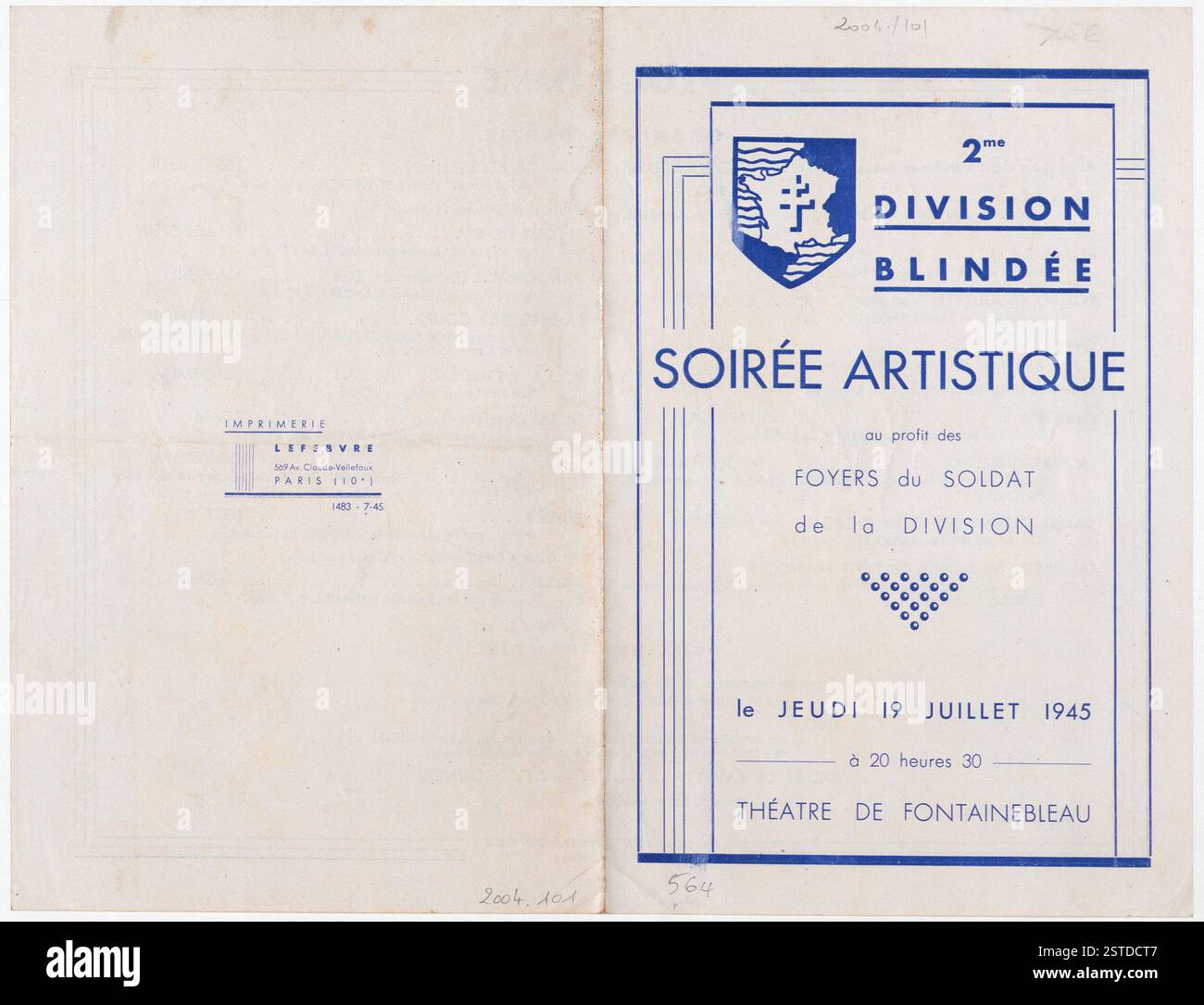 The emblem of the 2nd Armored Division (2nd dB), located in the upper ...