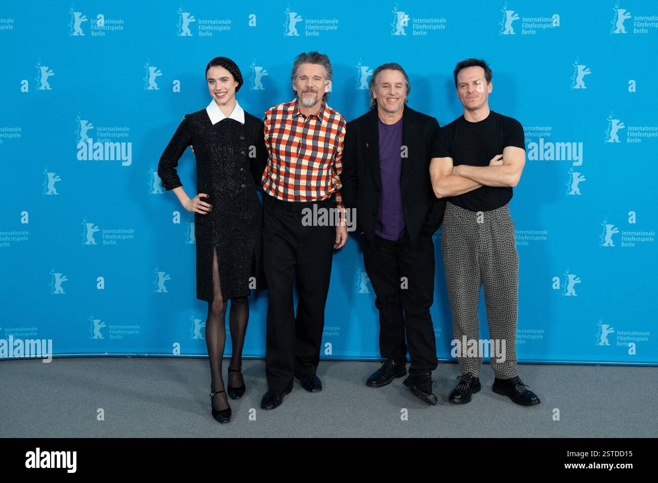 Berlin, Germany. 18th Feb, 2025. Margaret Qualley, Ethan Hawke, Richard ...