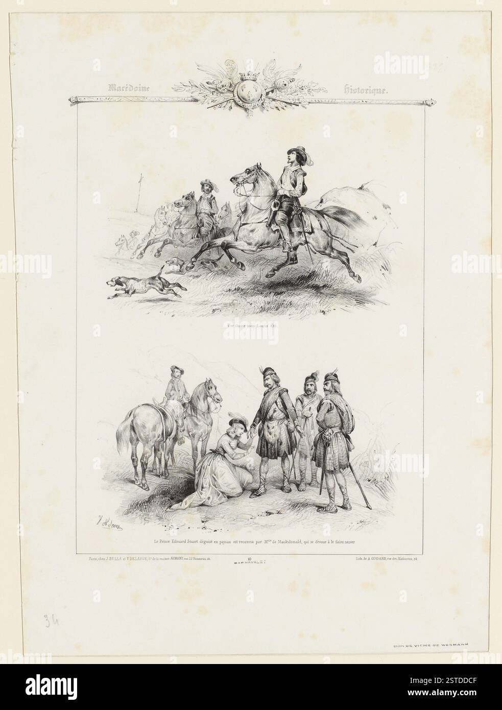 Scottish hunting scene illustration hi-res stock photography and images ...