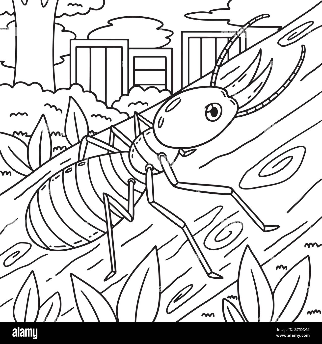 Insect Termite Animal Coloring Page for Kids Stock Vector Image & Art ...