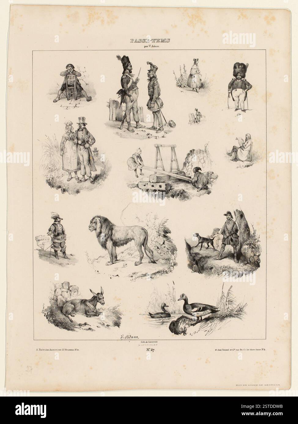 Various country guard and national guard scenes in 13 vignettes ...