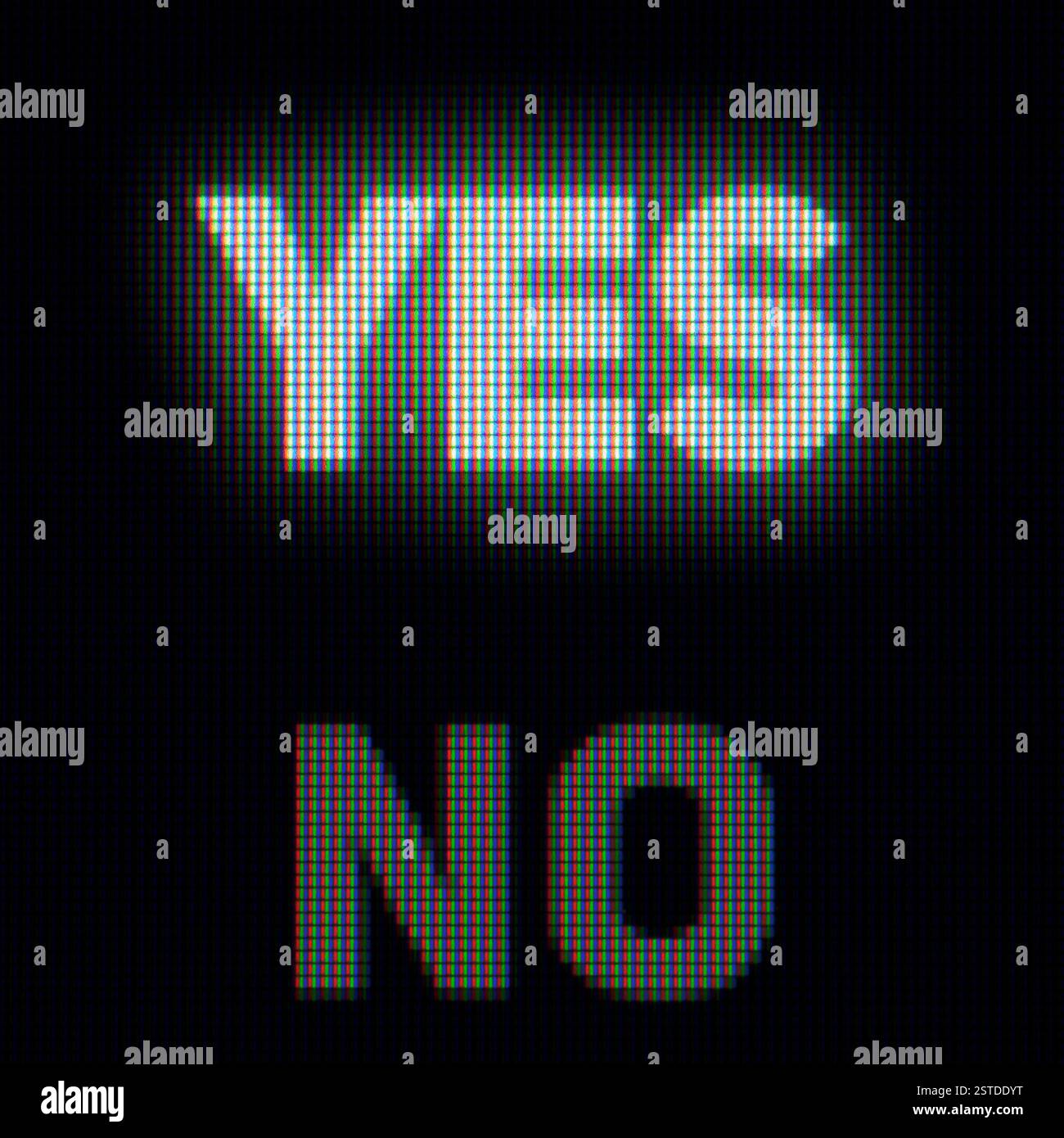 Yes and no on computer screen. Confirm and rejection concept Stock ...