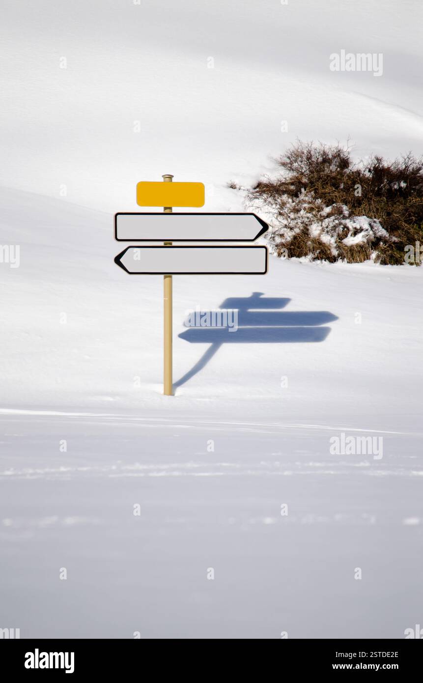 Empty direction signs hi-res stock photography and images - Alamy