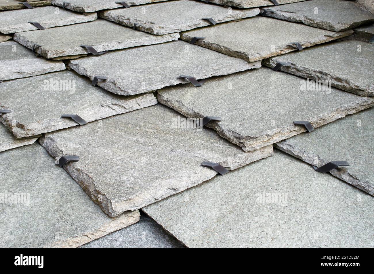 Stone roof tiles pattern Stock Photo - Alamy