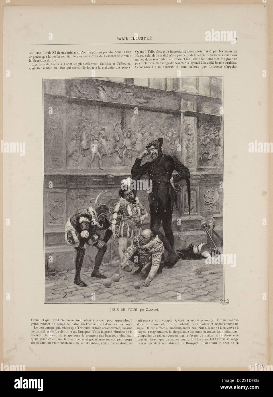 A painting reproduction depicts three mad or eccentric people creating ...