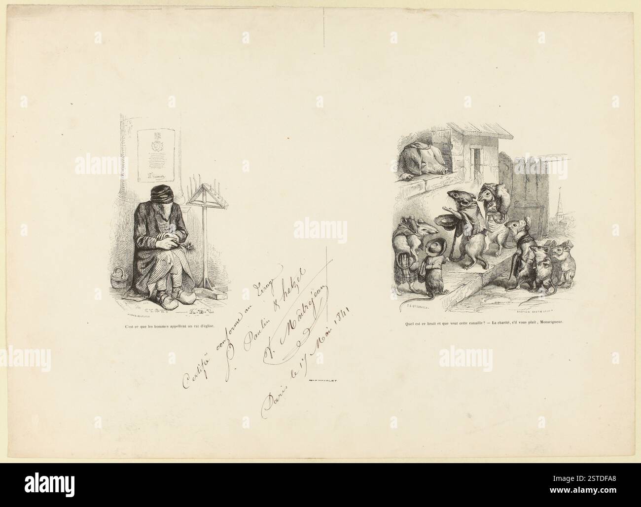 A caricature depicting a church rat with hooves, holding a bottlecake ...