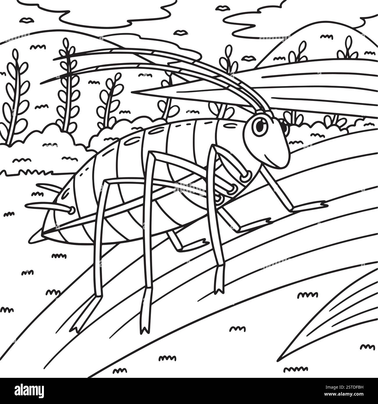 Insect Aphid Animal Coloring Page for Kids Stock Vector Image & Art - Alamy