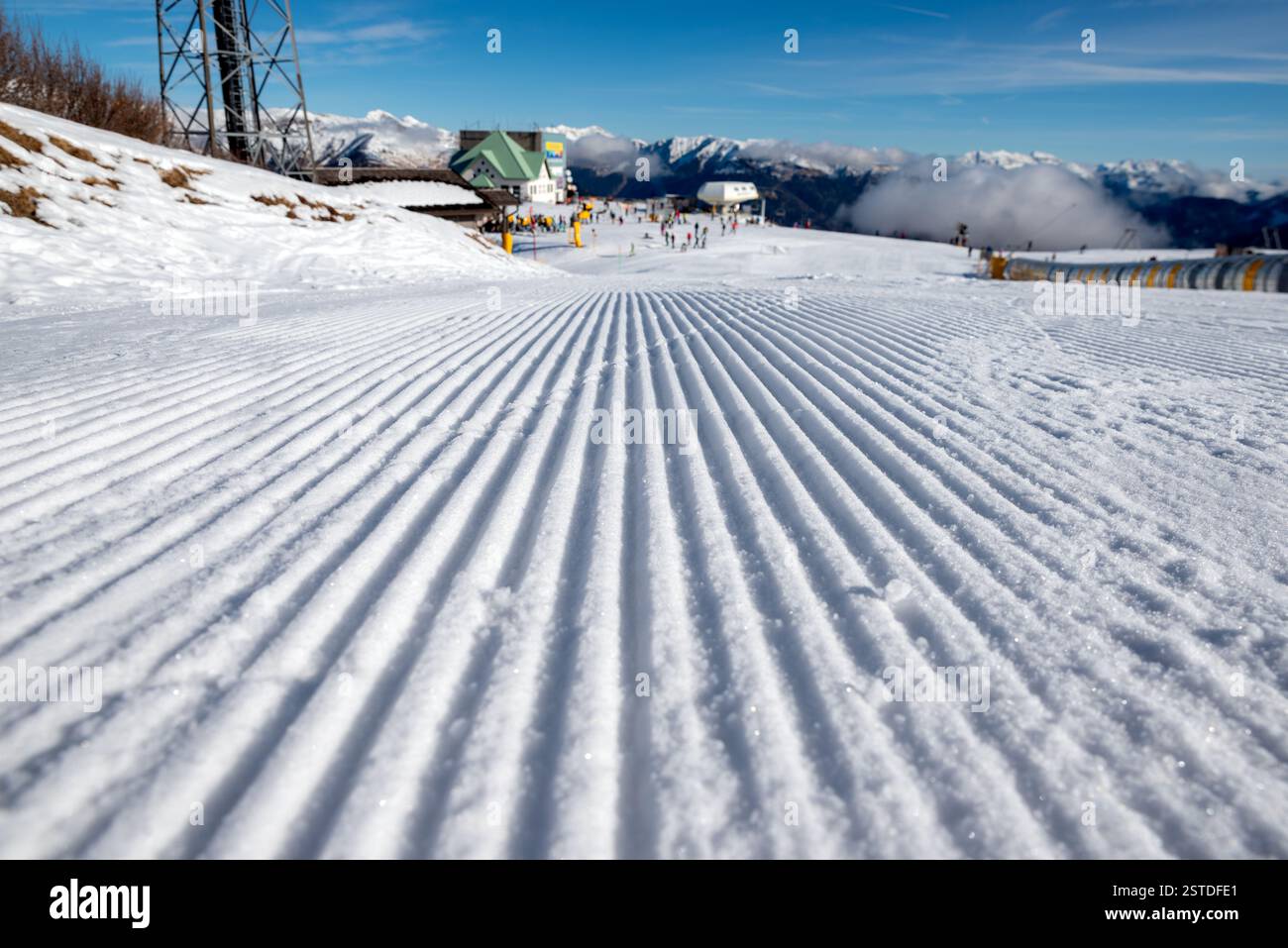 monte zoncolan ski resort in italy Stock Photo - Alamy