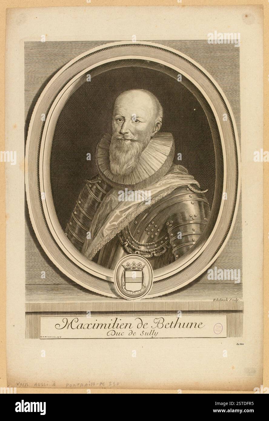 Portrait of the Duke of Sully, a prominent French statesman and ...