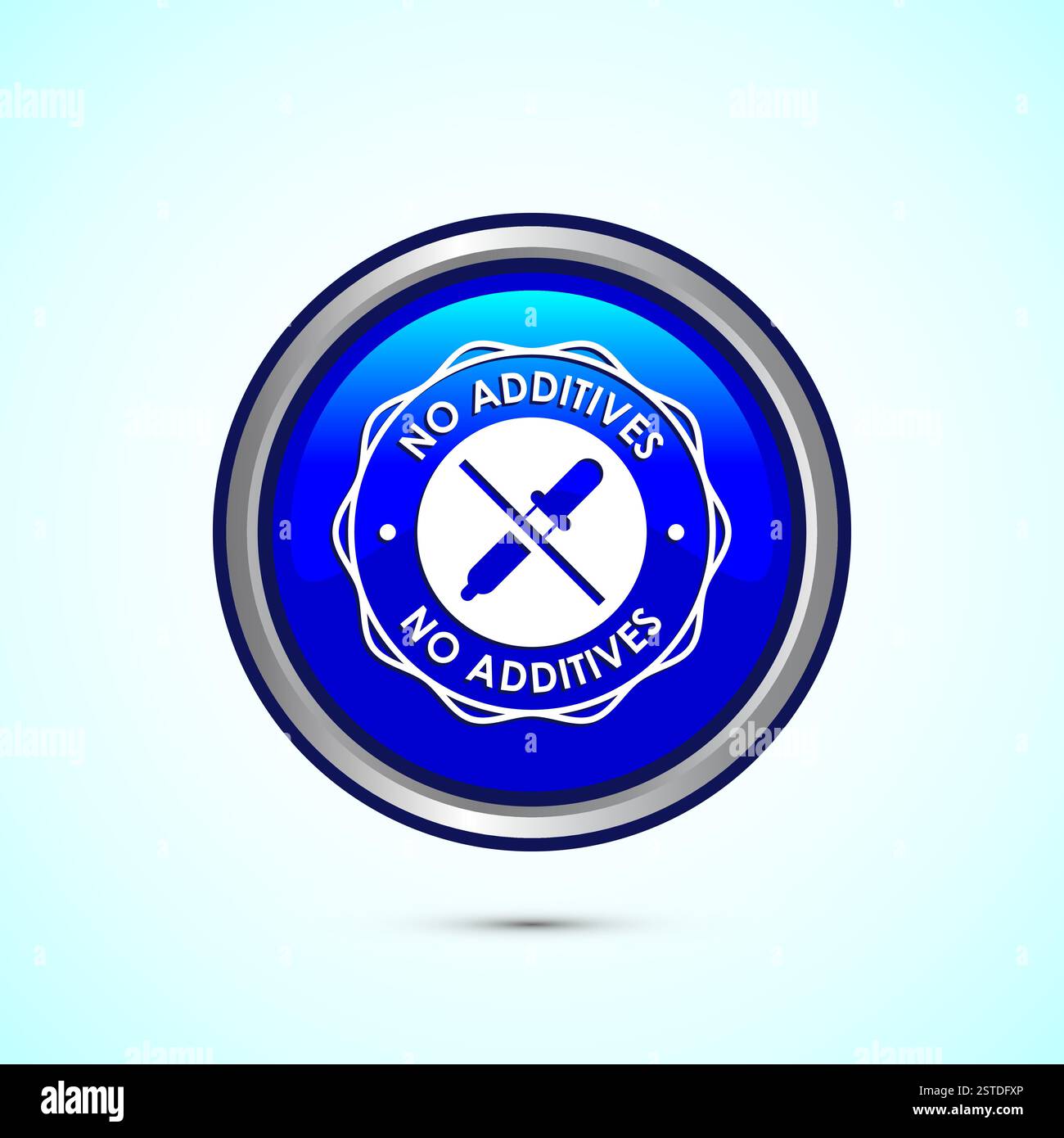 Additives free icon design illustration. No additives symbol for food ...
