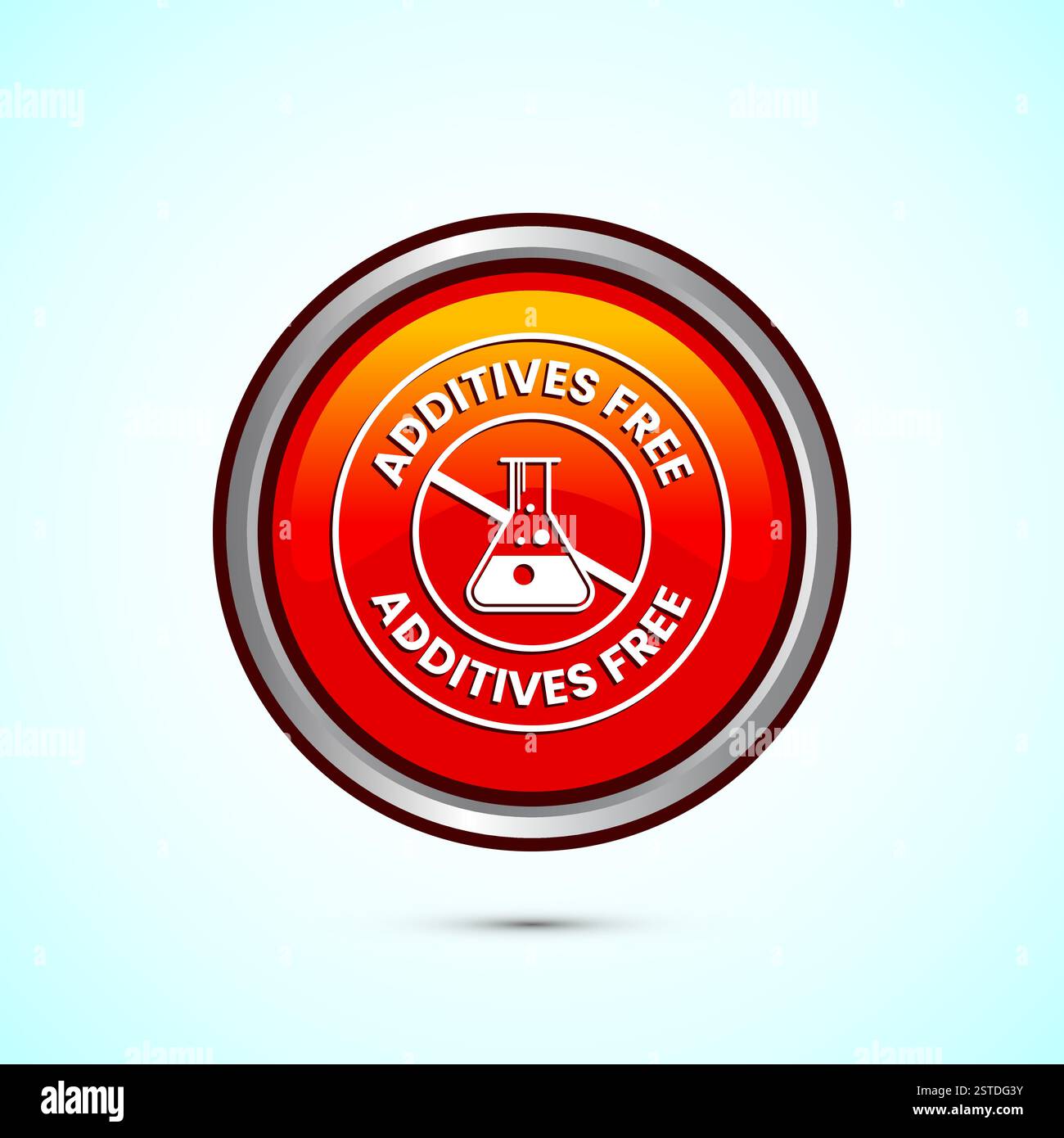 Additives free icon design illustration. No additives symbol for food ...