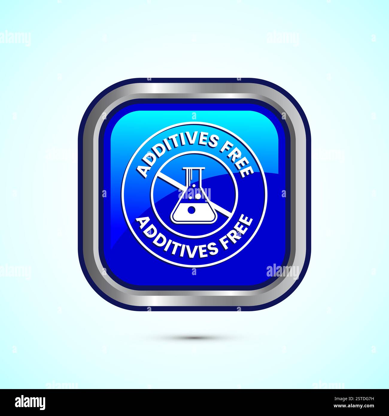 Additives free icon design illustration. No additives symbol for food ...