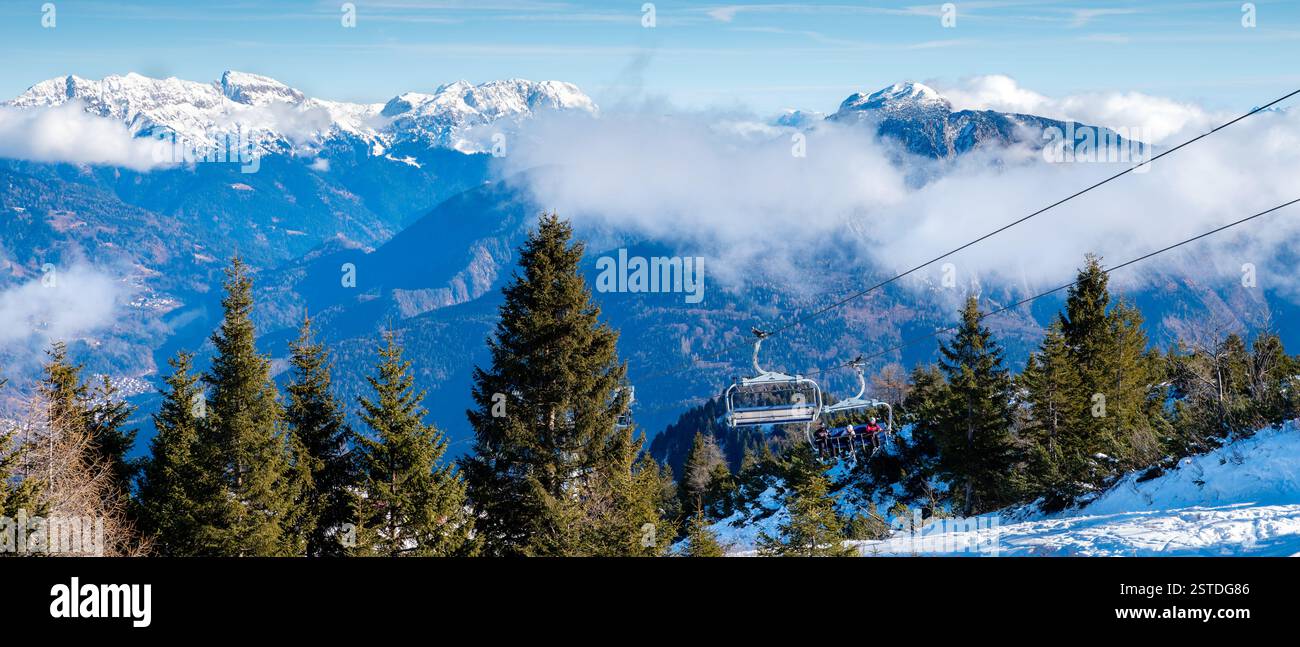 monte zoncolan ski resort in italy Stock Photo - Alamy