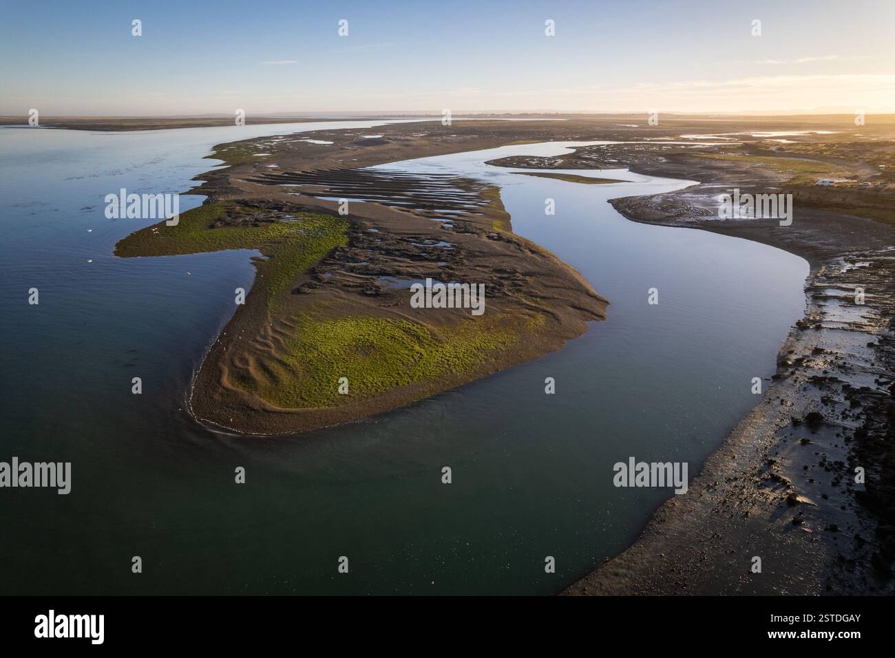 Sunset the sea at Puerto San Julian's bay in Argentine Southern ...