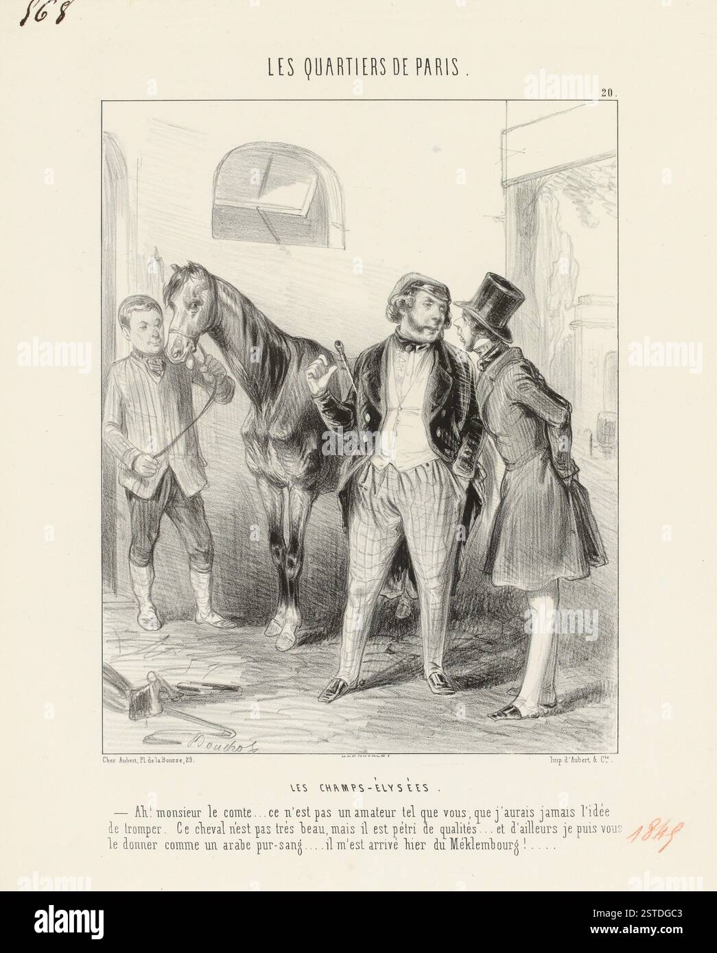 Men discuss a horse being run by a child, focusing on the animal’s ...