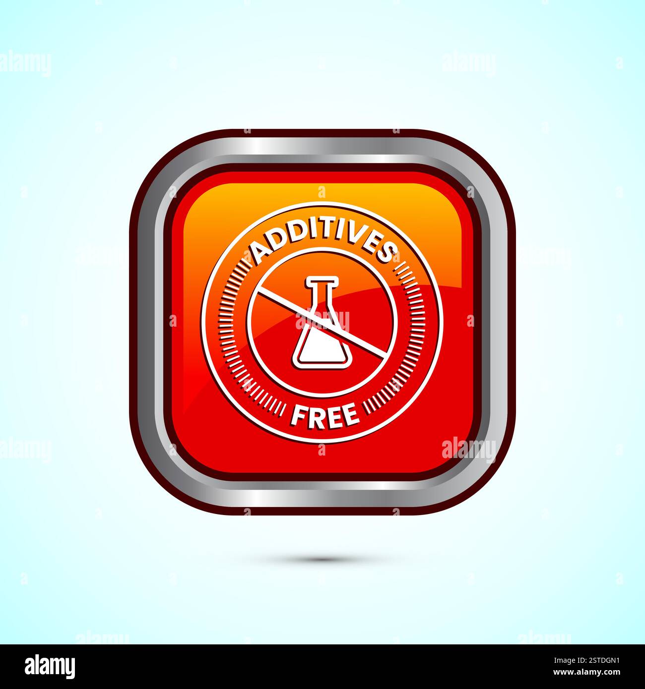 Additives free icon design illustration. No additives symbol for food ...