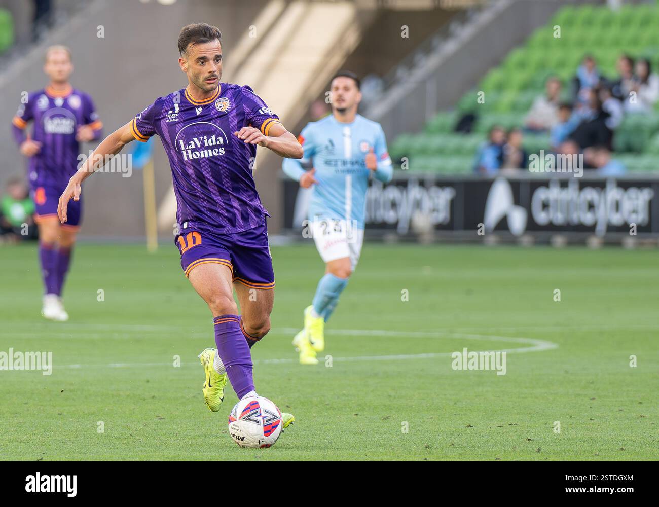 Nikola Mileusnic of Perth Glory seen in action during the Isuzu UTE A ...
