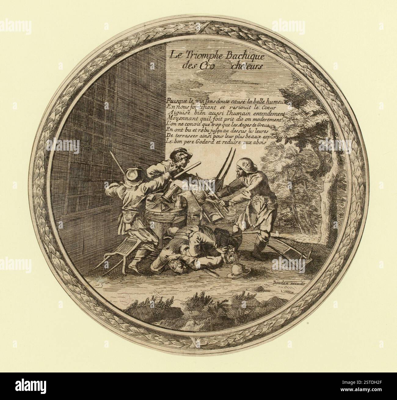 A chaotic outdoor scene depicts a group of men engaged in a fight, with ...