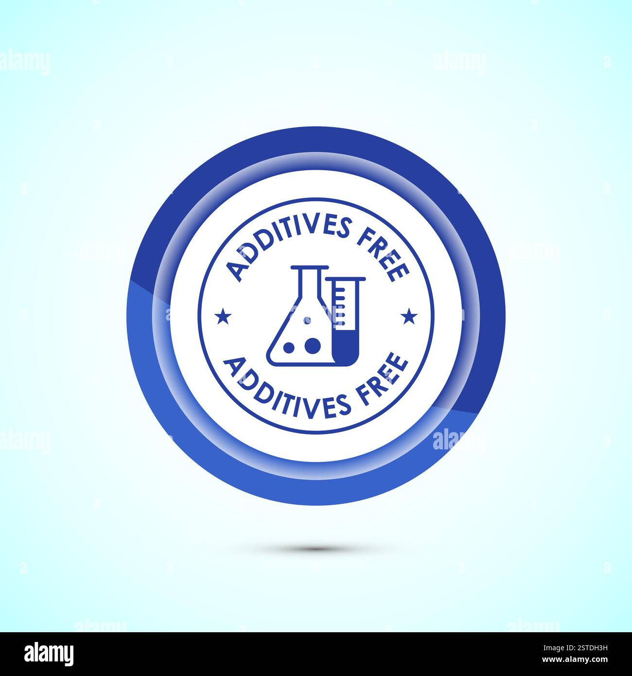 Additives free icon design illustration. No additives symbol for food ...