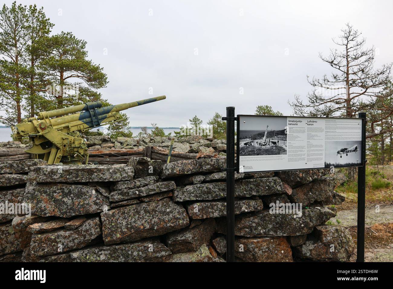 Ulko-Tammio, a historic military island, features remnants of coastal ...