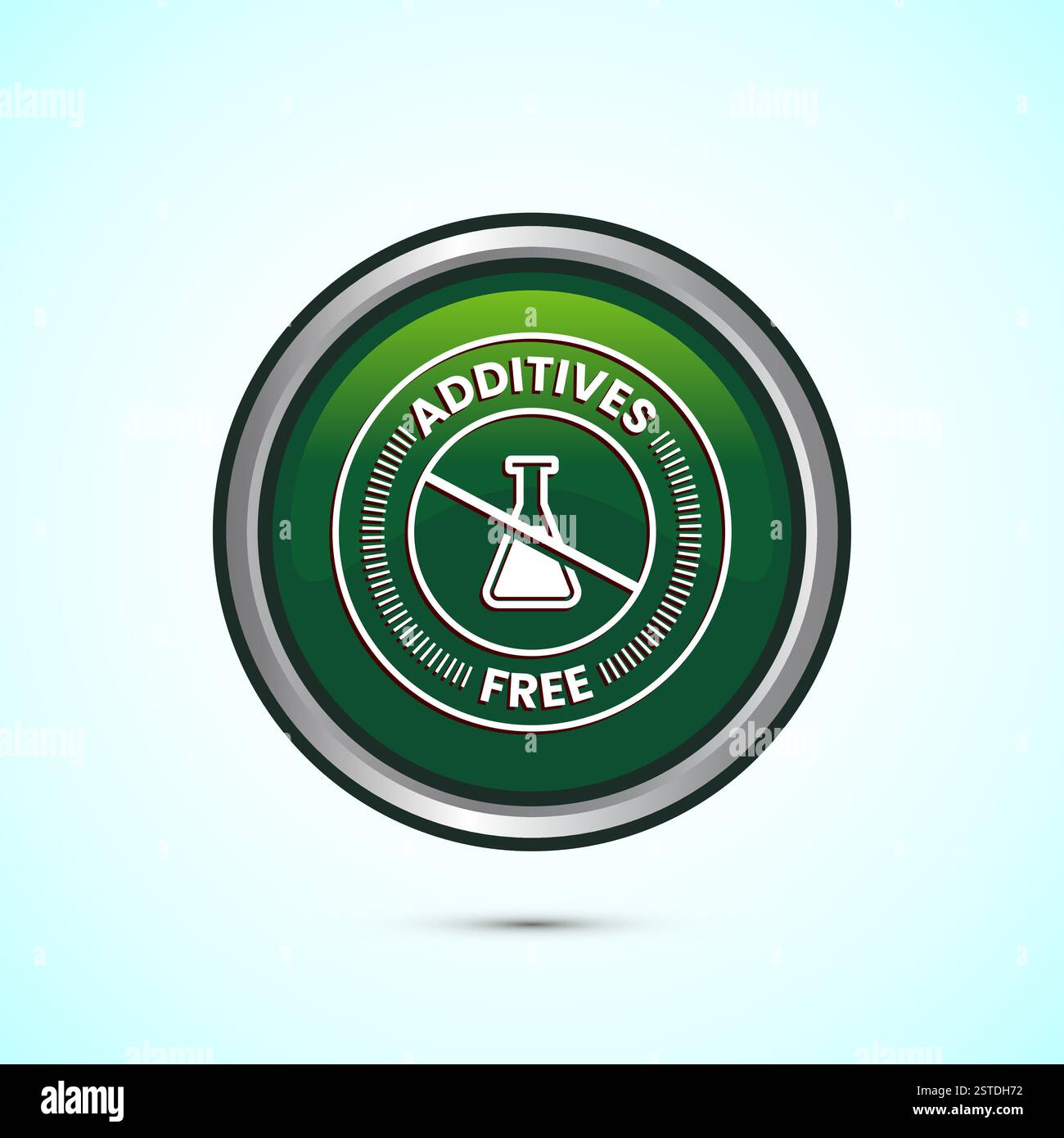 Additives free icon design illustration. No additives symbol for food ...