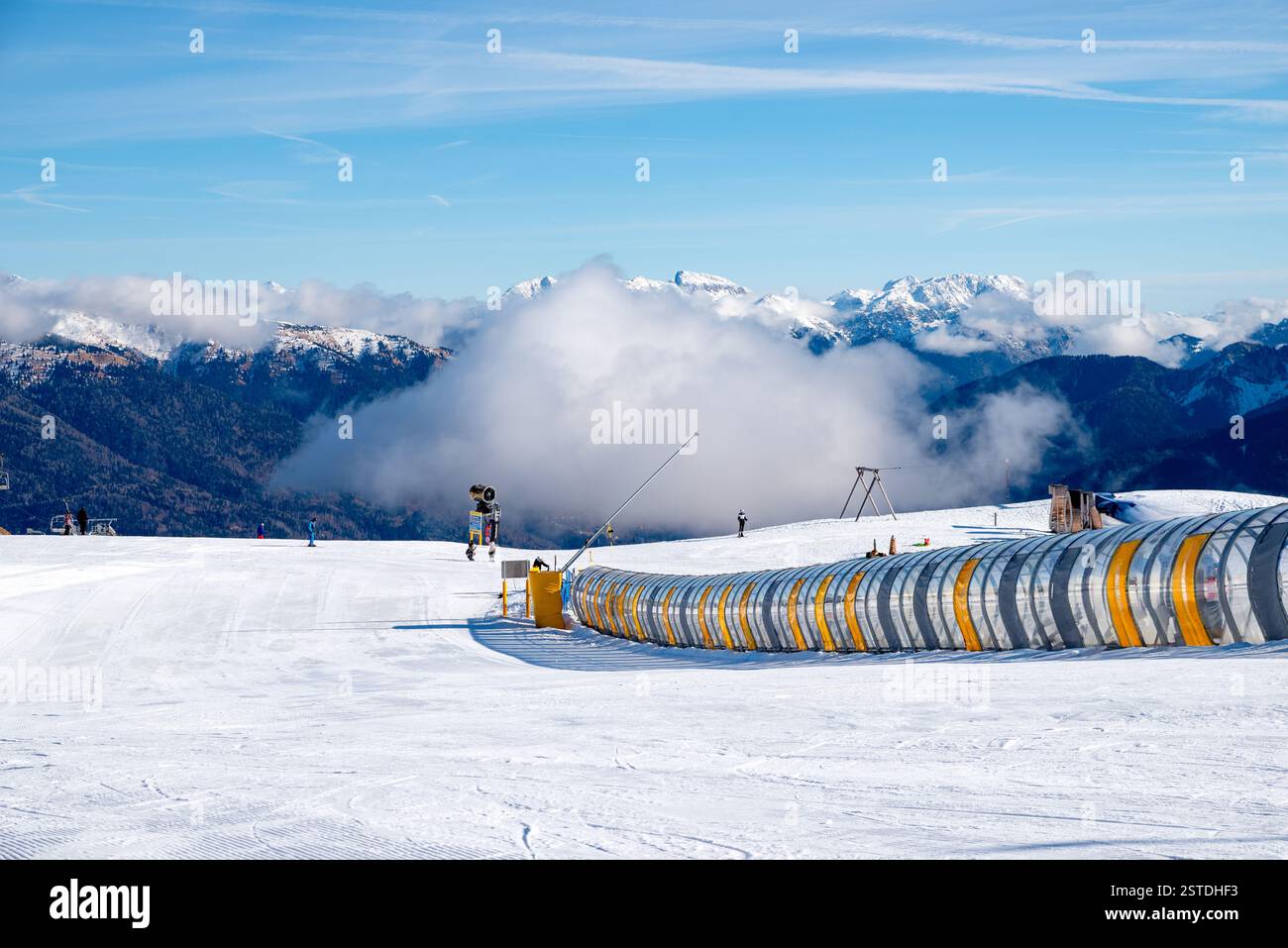 monte zoncolan ski resort in italy Stock Photo - Alamy
