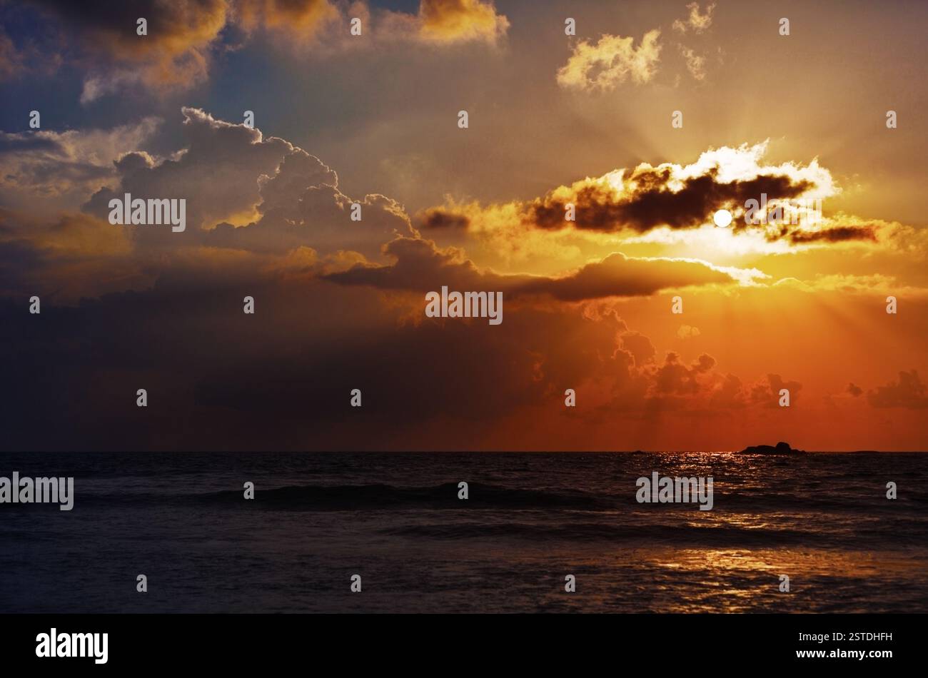 Rays evening sun over hi-res stock photography and images - Alamy