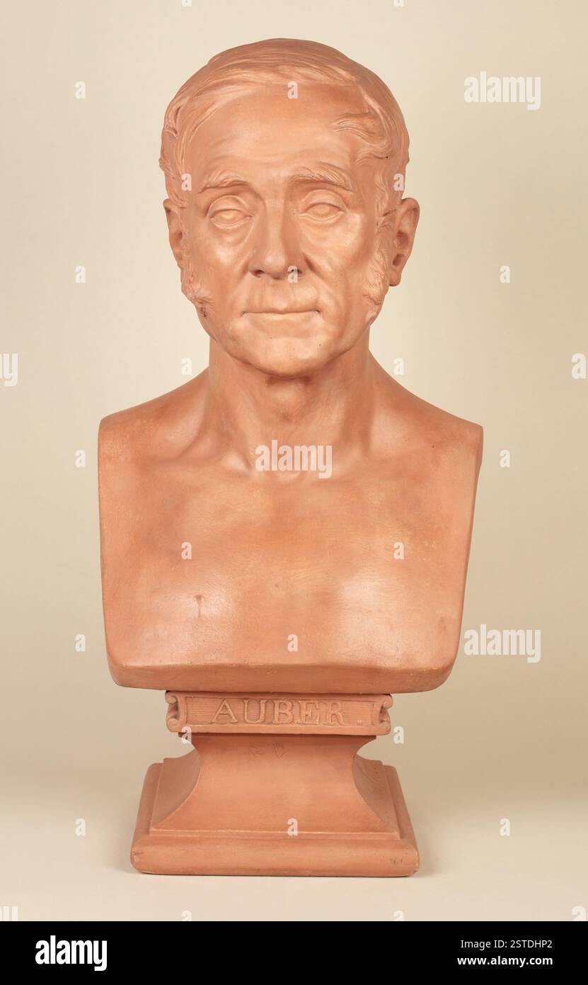 A portrait of Daniel-François-Esprit Auber, a French composer, with a ...