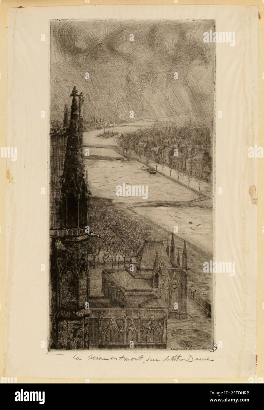 A depiction of the Charenton barrier, showing a ruined building on the ...