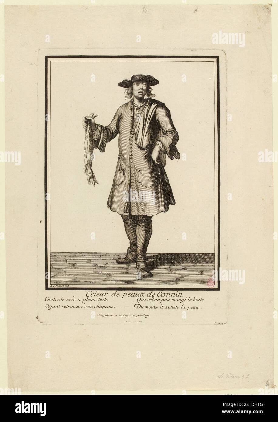 A 17th-century depiction of a rabbit skins merchant from the Cris de ...