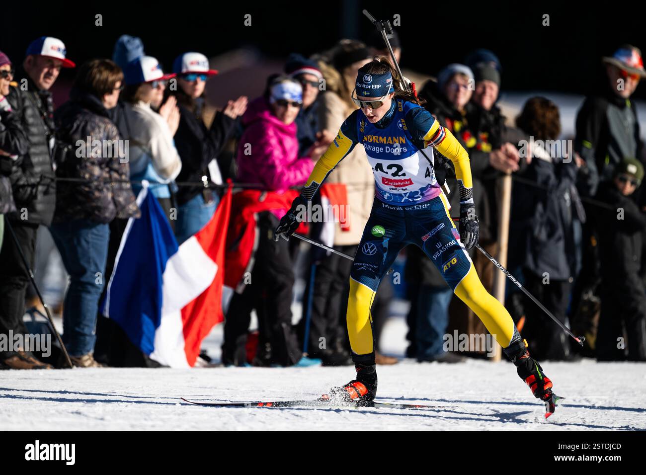 Ella Halvarsson of, Sweden. , . competes in women's 15 km individual ...