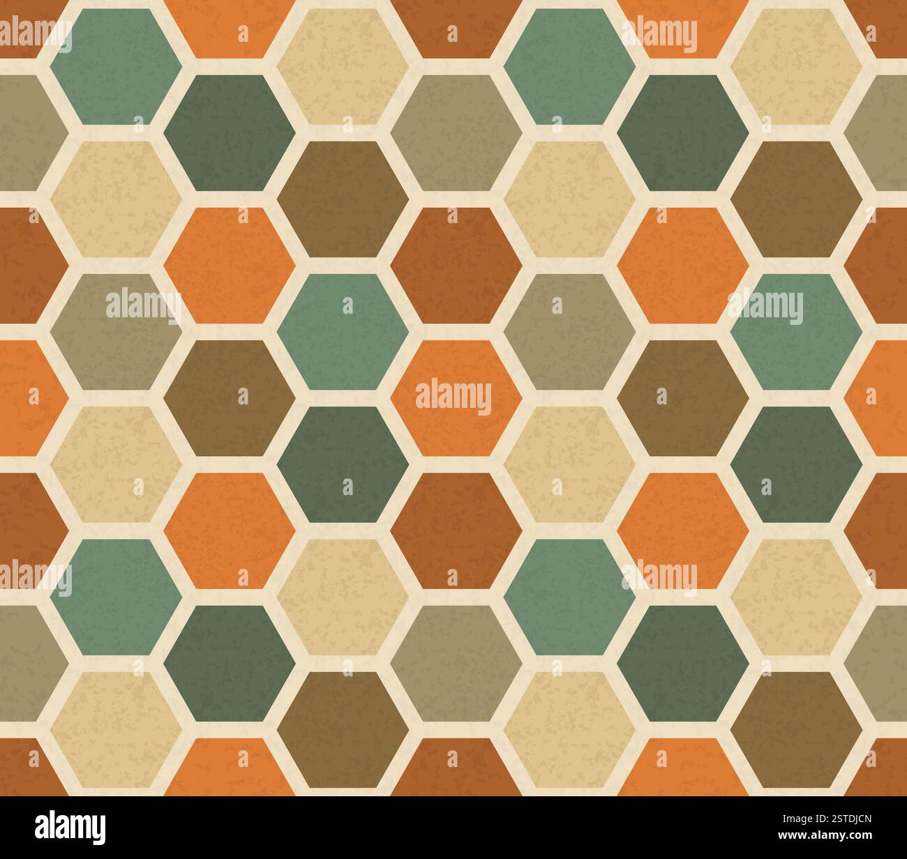 Hexagonal vintage seamless pattern Stock Photo - Alamy