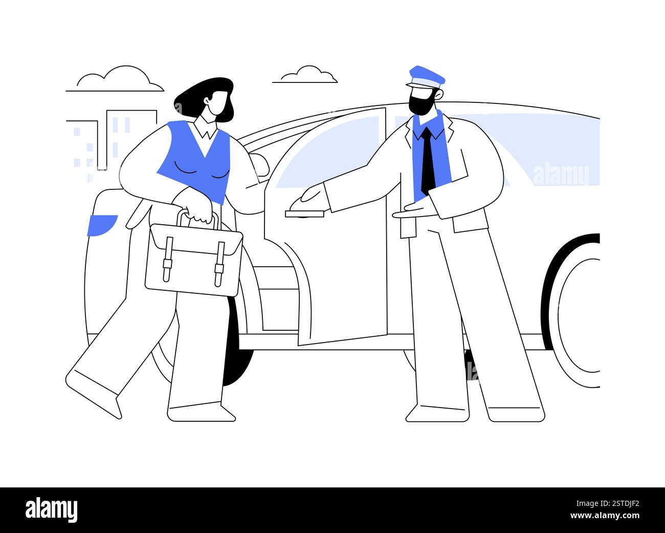 Personal driver isolated cartoon vector illustrations Stock Vector ...