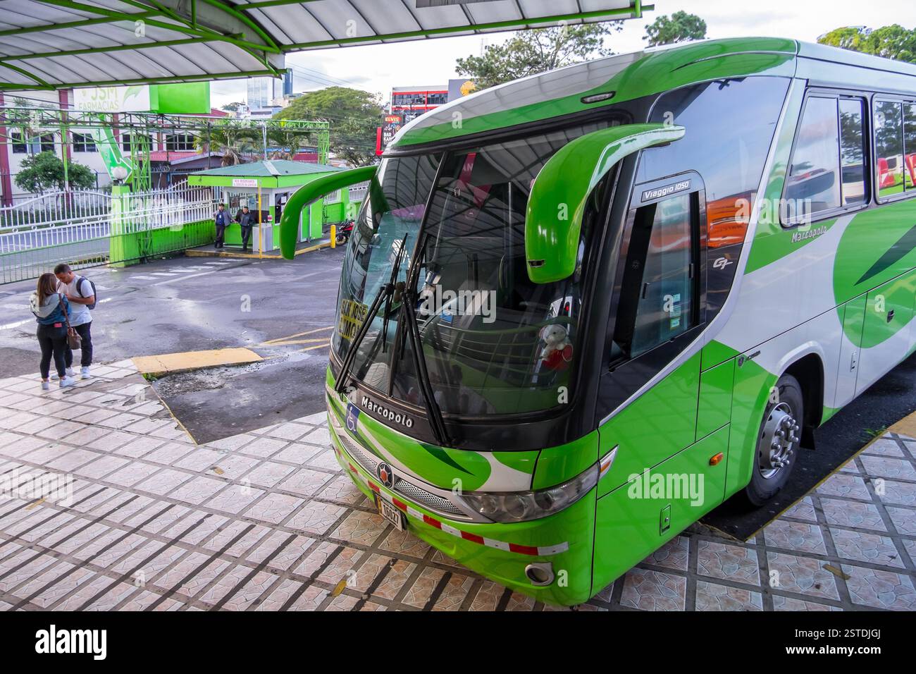 Bus stop in the city of San José, capital of Costa Rica Stock Photo - Alamy