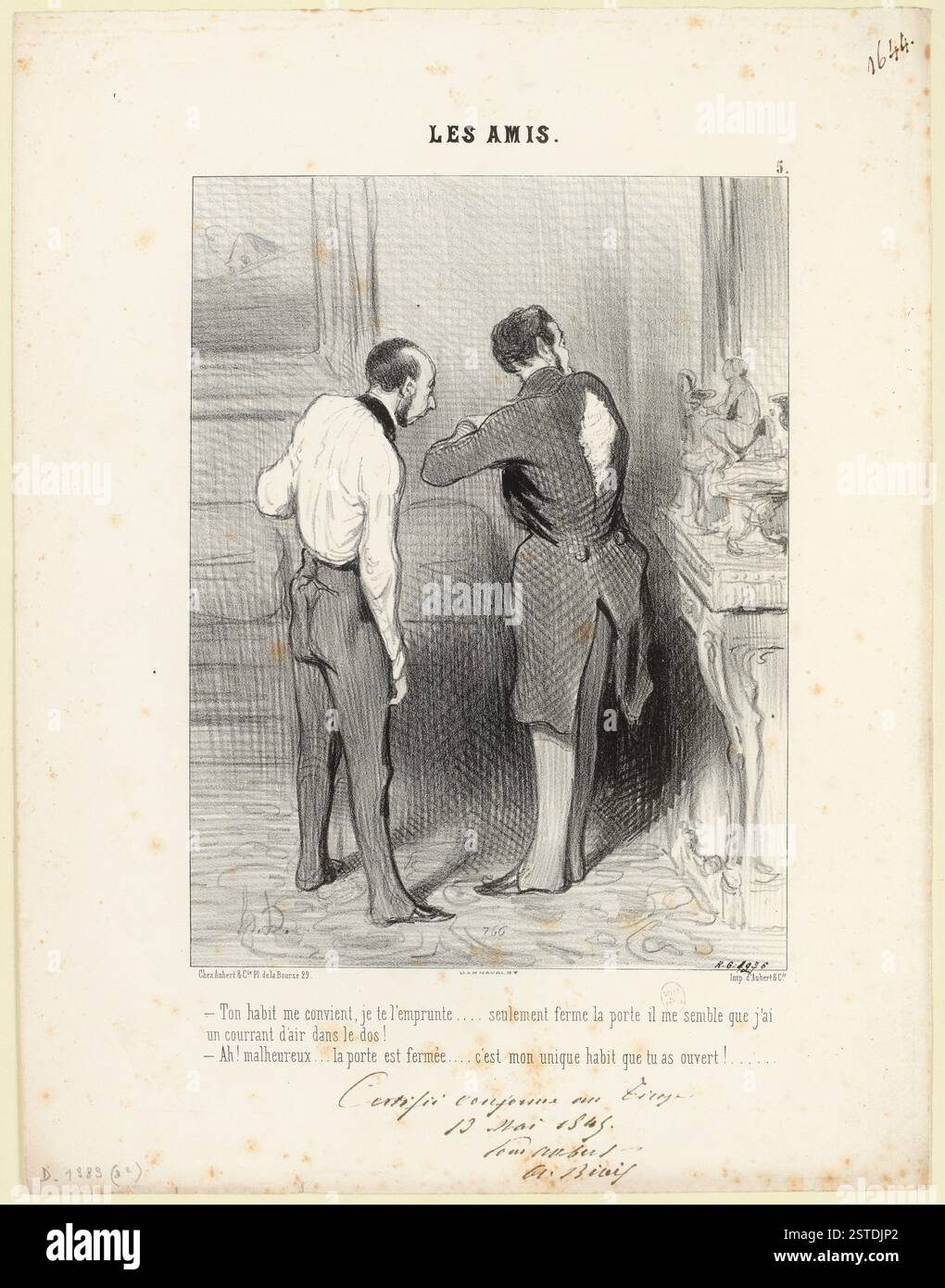 Two men are depicted from behind, one wearing disjointed clothing in ...