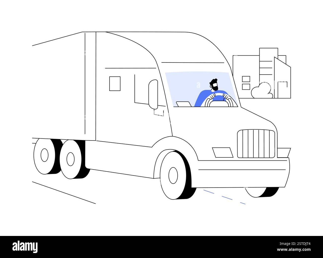 Truck driver isolated cartoon vector illustrations Stock Vector Image ...