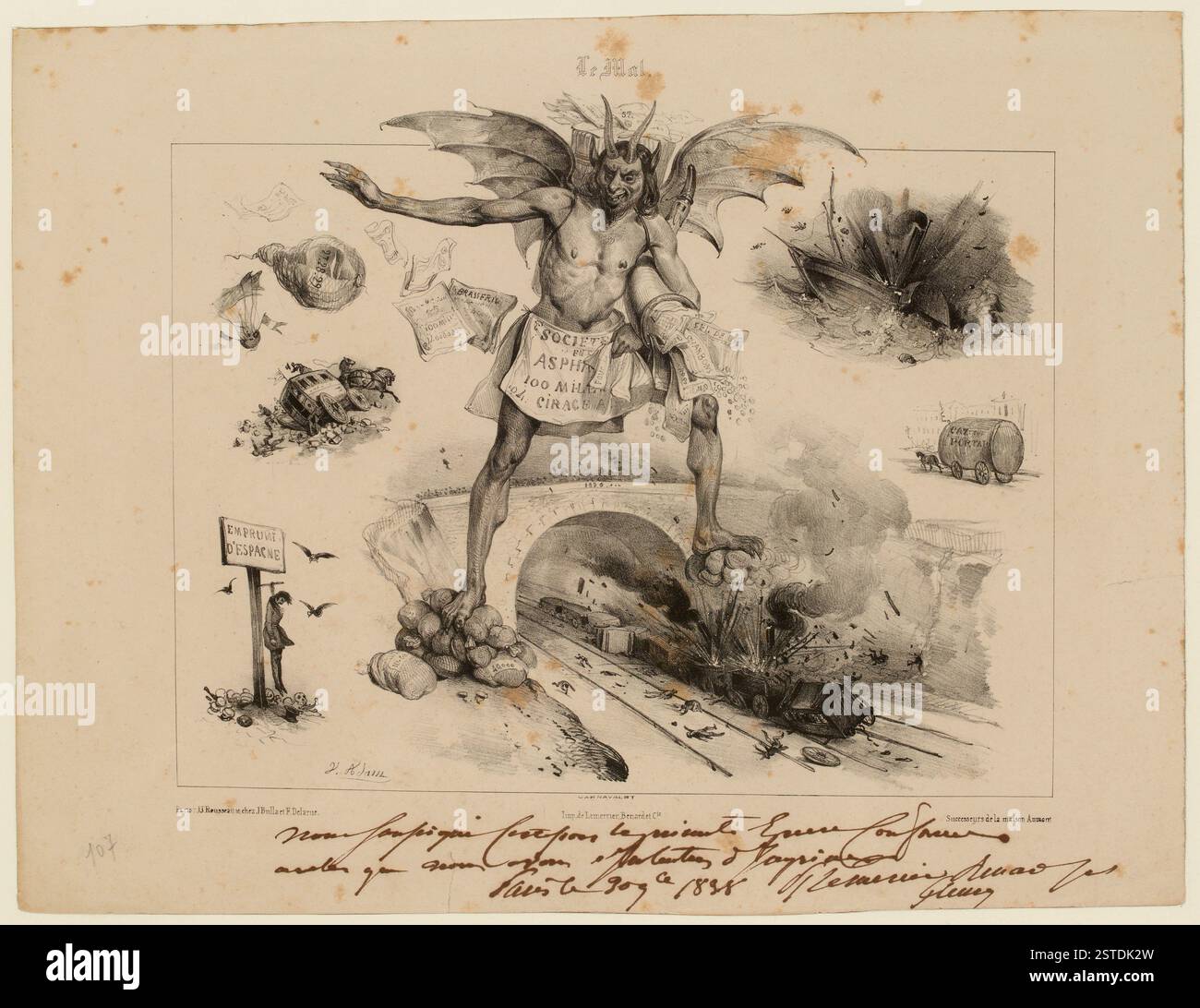 Board devoted only to evil, with a demon standing on silver bags ...