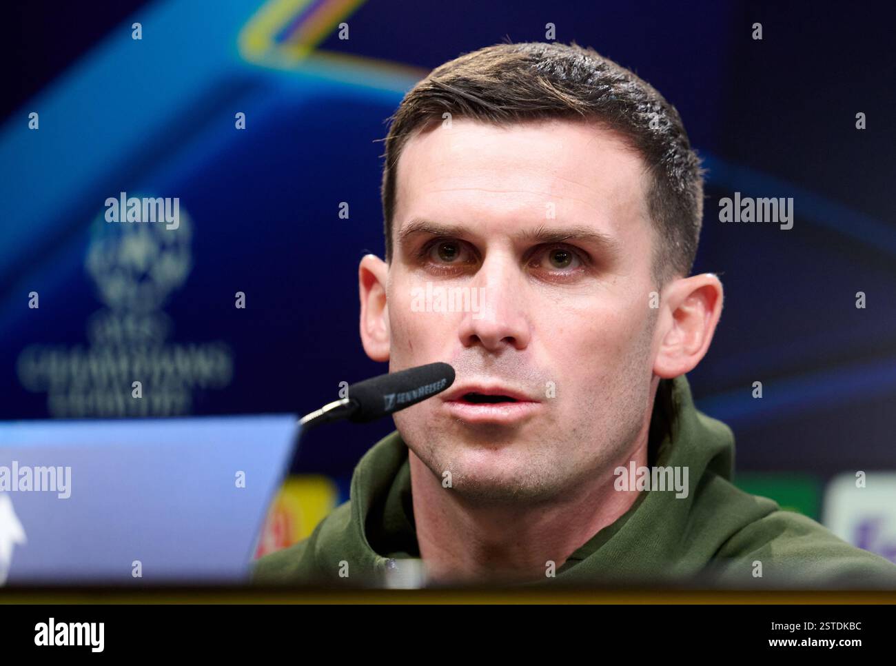 Dortmund, Germany. 18th Feb, 2025. Soccer: Champions League, ahead of ...