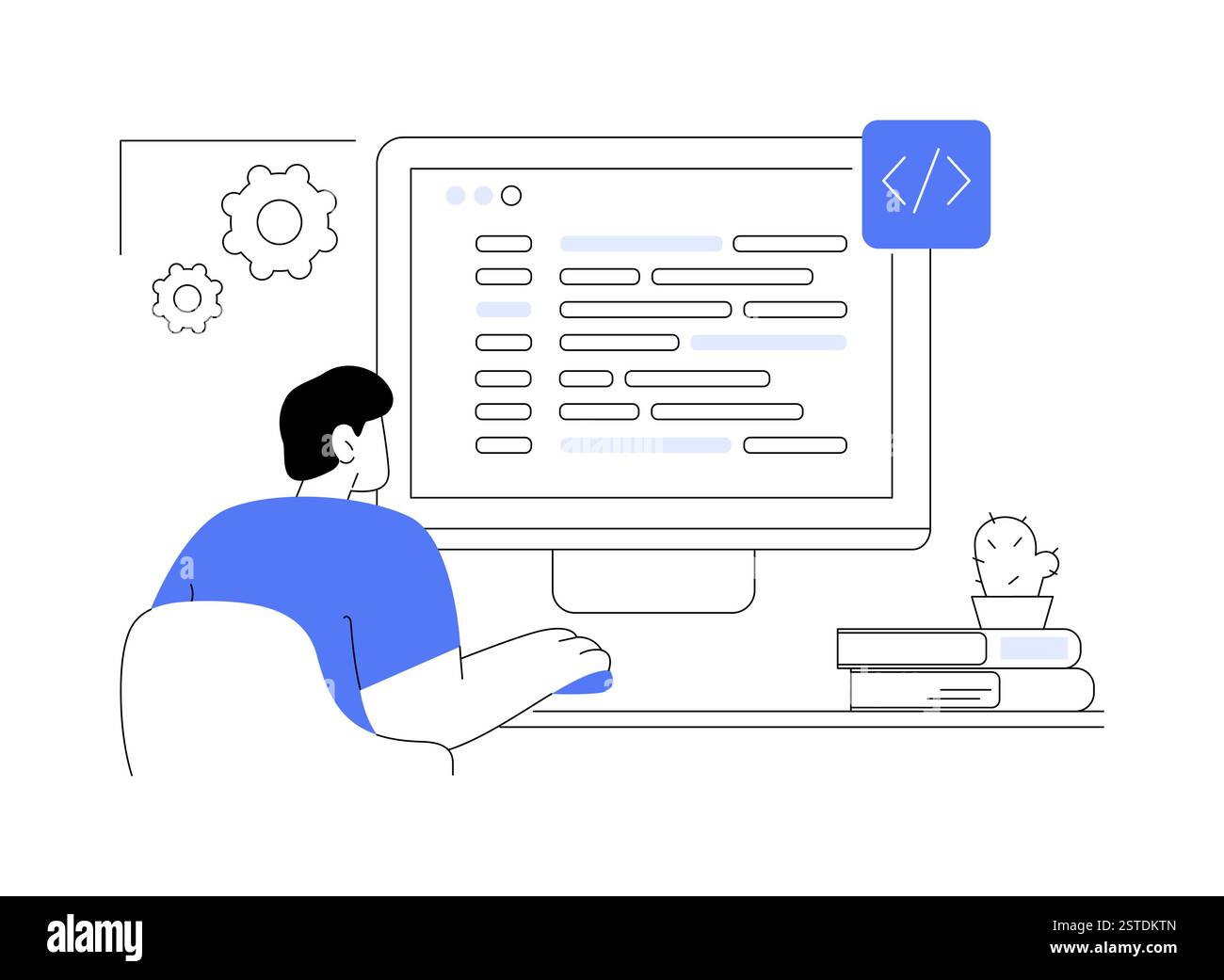 Software developer isolated cartoon vector illustrations Stock Vector ...