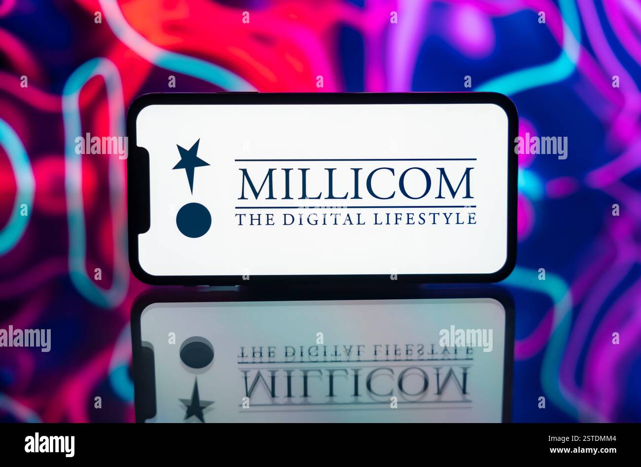 February 17, 2025, India: In this photo illustration, the Millicom International Cellular SA ...