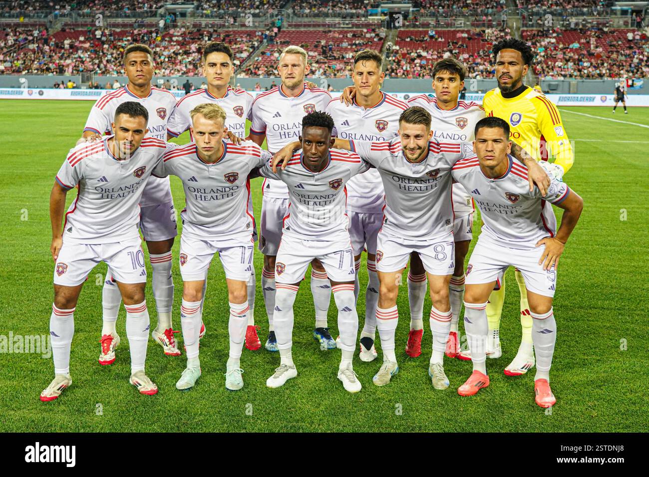 Tampa, Florida, USA, February 14, 2025, Orlando City SC starting line ...