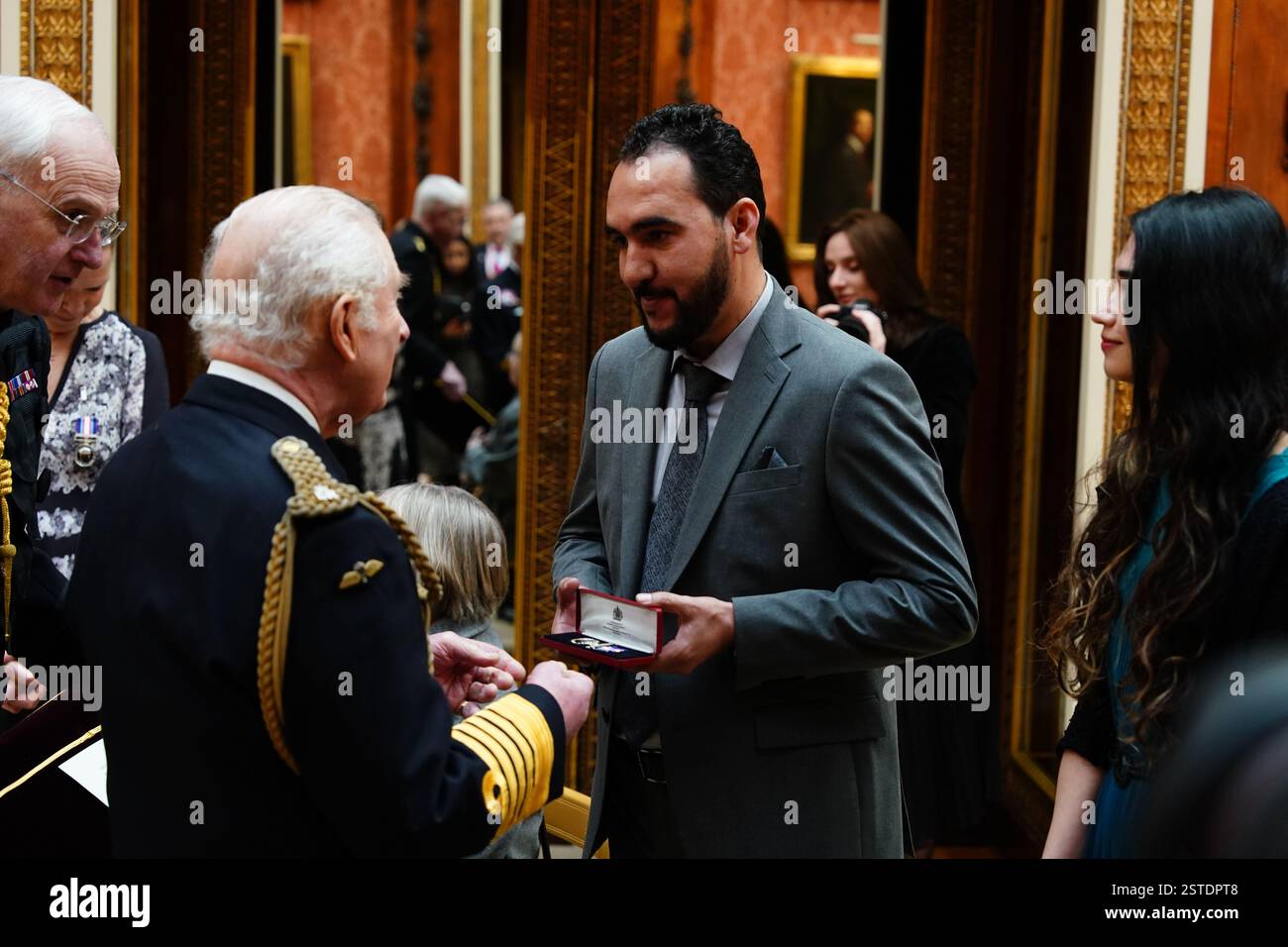 King Charles III presents the Humanitarian Medal to Dr Abdellah Aghraz ...