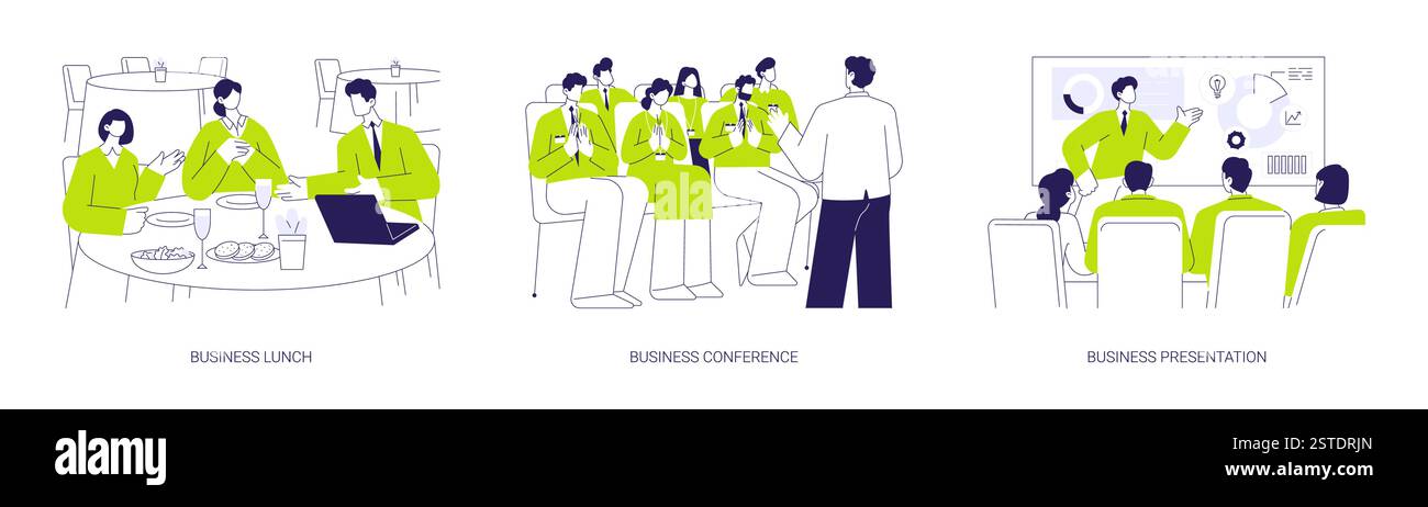 Offline business events abstract concept vector illustrations Stock ...